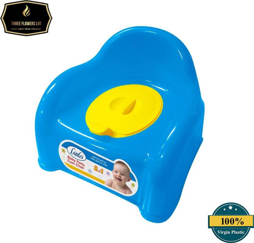 THREE FLOWERS LRT Baby Plastic Potty Chair blue Potty Seat - PLASTIC ...