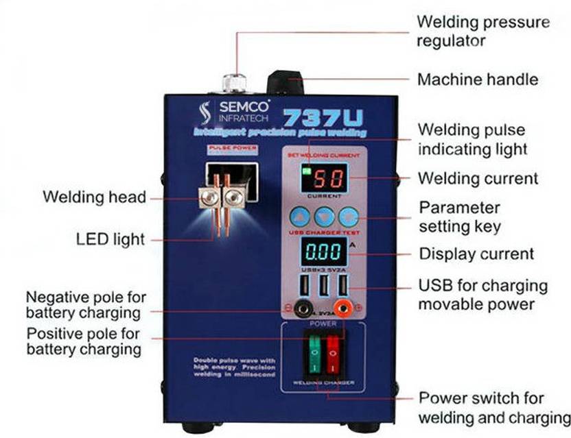 semco Low power digital display spot welding machine spot welding HWM ...