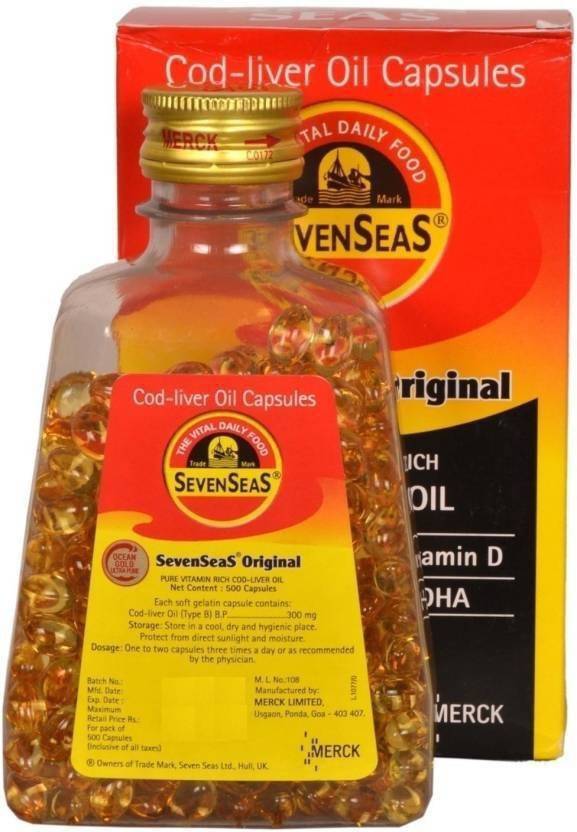 SEVEN SEAS Original Cod-Liver Oil 500 Cap Price in India - Buy SEVEN ...