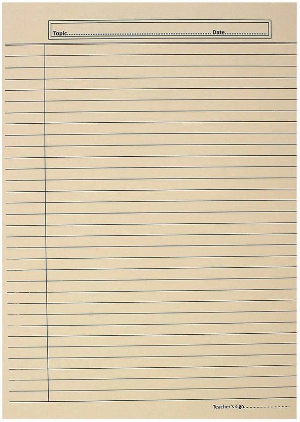 Flipkart.com | KRASHTIC A4 Size Ruled Project Sheet 90 GSM One Side ...