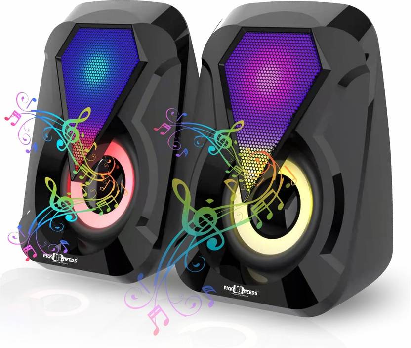 Buy Make Ur Wish Multimedia Sound Bass Speakers with Colourful LED ...
