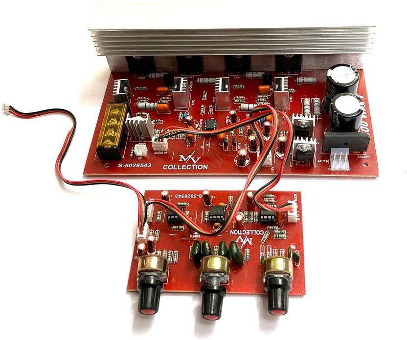 M V COLLECTION 1200 WATT PMPO AMPLIFIER BOARD WITH INBUILT BASS TREBLE ...