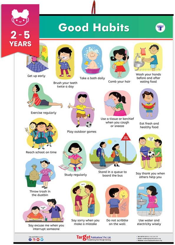 Target Publications Good Habits Chart for Kids|Learning Chart For Kids ...