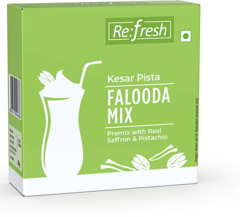 Refresh Kesar Pista Falooda Mix Powder 80 GM, Make Instant Kesar Pista ...