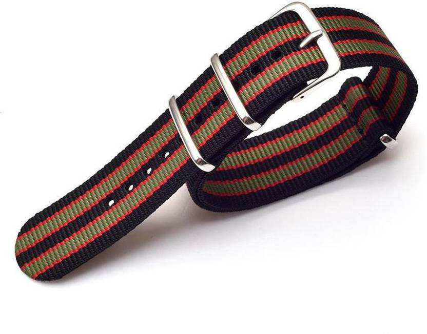 vinanth NATO Nylon Watch Band / Watch Strap - Multicolor with Stainless ...