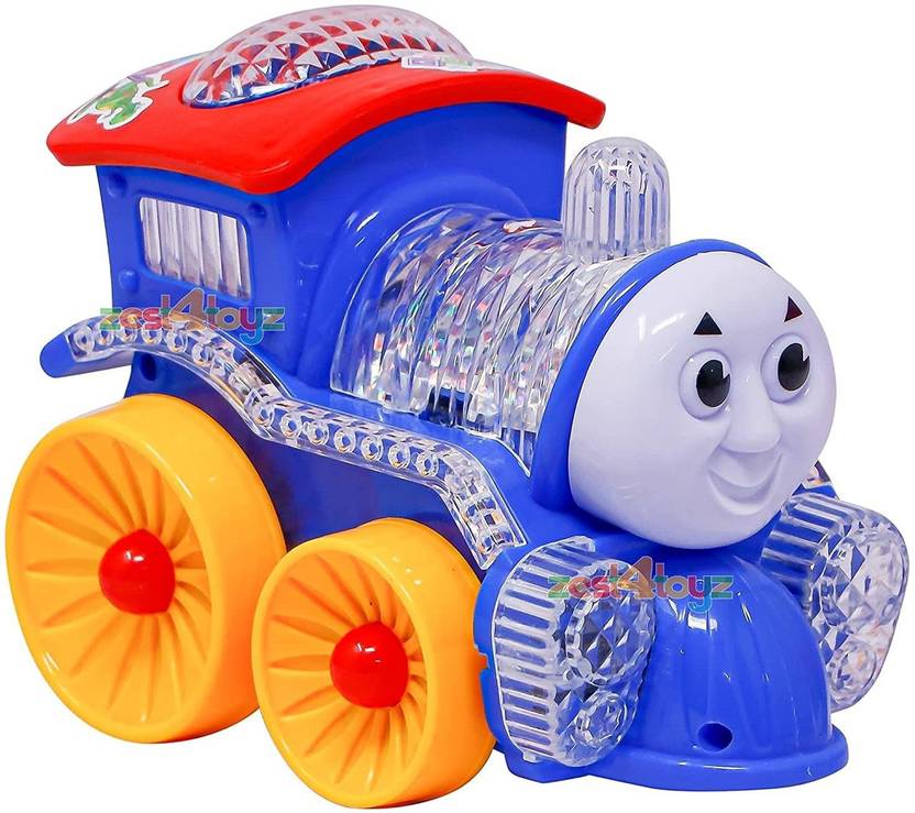TRIFECTA Musical Bump and Go Train Loco Toy with Flashing Lights ...