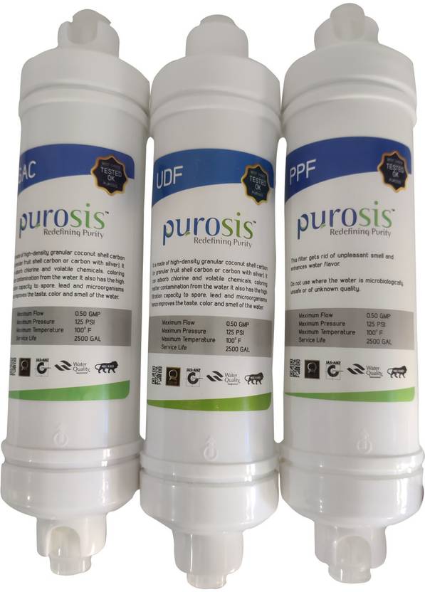 AquaOcean Purosis Inline Pre Carbon Filter,Sediment Filter,Post Carbon ...