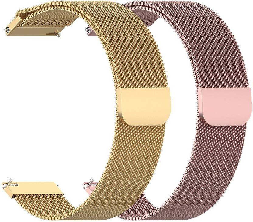 AOnes Pack of 2 Magnetic Loop Watch Strap for Noise Colorfit Caliber Go ...