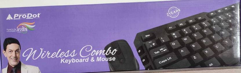 Prodot Tlc 107 165 Wireless Keyboard Black Mouse Peel Orange Combo Wireless Standard Multi