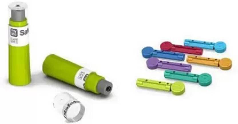 My Life Ypsomed lancets 1.5mm green 28G safety lancet(200) with mylife ...