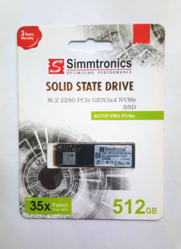 Simmtronics PRO NVME 512 GB Laptop Black PCIe NVMe Internal Solid State ...