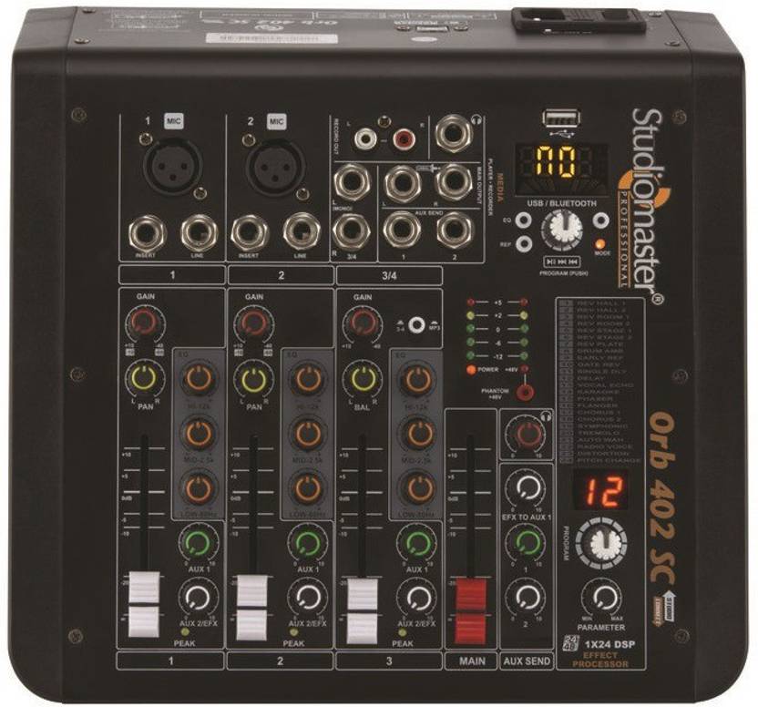 Studiomaster ORB 402SC with Inbuilt Audio Interface, Bluetooth, USB ...