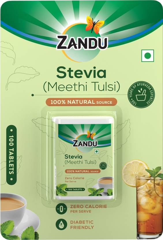 ZANDU Stevia (Meethi Tulsi)- Tablets Sweetener Price in India - Buy ...
