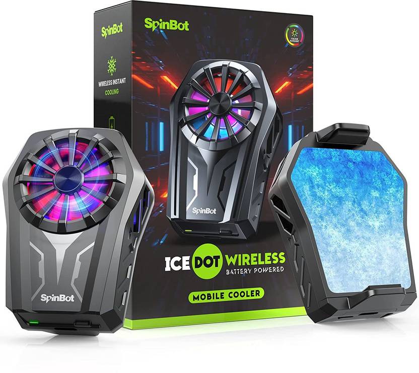 SpinBot IceDot Wireless Semi-Conductor Mobile Cooling Fan 1.5 Hours ...
