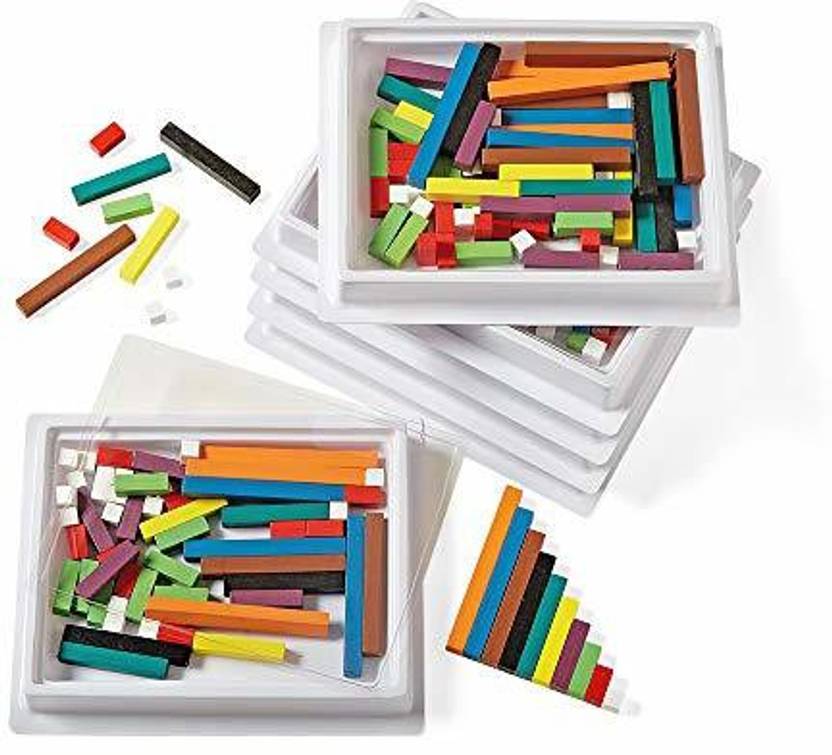 hand2mind Wooden Cuisenaire Rods with Trays, Math Manipulatives ...
