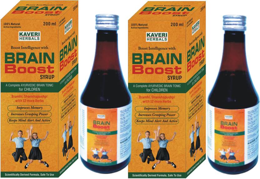 KAVERI HERBALS Brain Boost Syrup, Memory & Concentration Tonic for ...