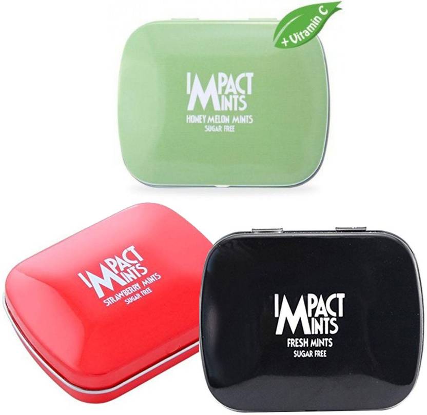 Impact Mints Sugar Free Combo Pack- 3 X 14G Each Honey Melon ...