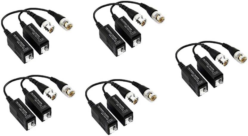 ATEKT CCTV Camera BNC Male UTP CAT5 Video Balun Balloon ballun ...