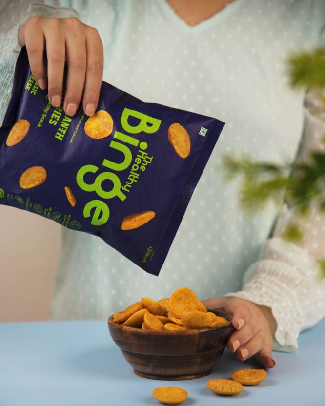 The Healthy Binge Classic Cheese Flavour Pack of 9 (40gx9) Chips Price ...