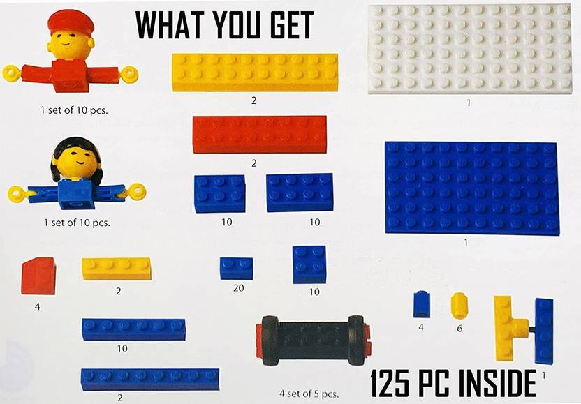 kastbhanjan Enterprise 125 Piece Enterlocking Block Game Toy | Automech ...