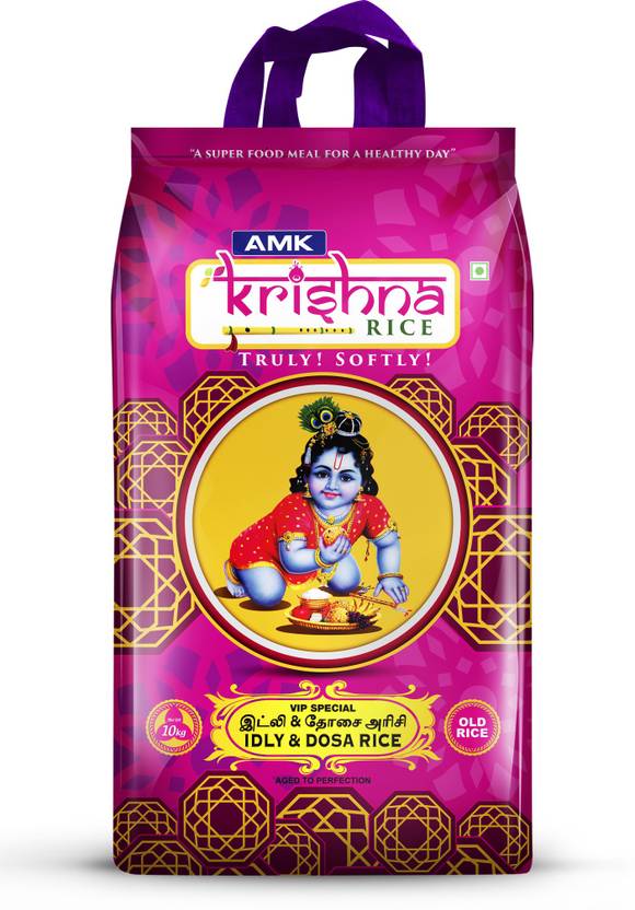 amk krishna rice AMK Krishna Idly & Dosa Rice (Medium Grain, ) 10 kg ...