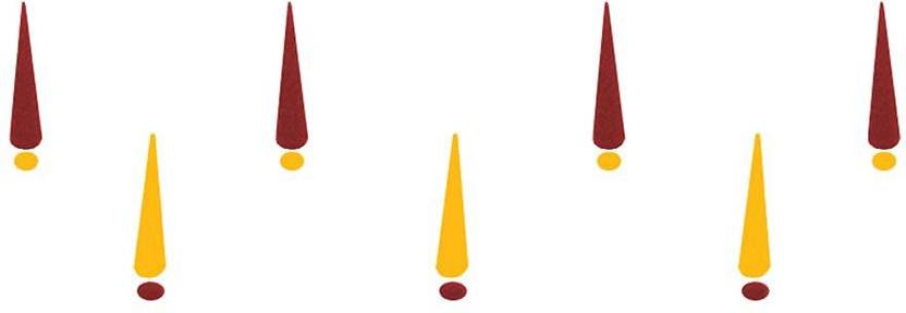 Comet Busters Beautiful Tilak Maroon and Yellow Bindi With Dot (BV956 ...