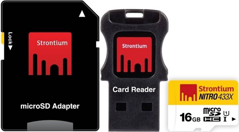 Strontium Nitro 16 GB MicroSD Card Class 10 65 MB/s Memory Card ...
