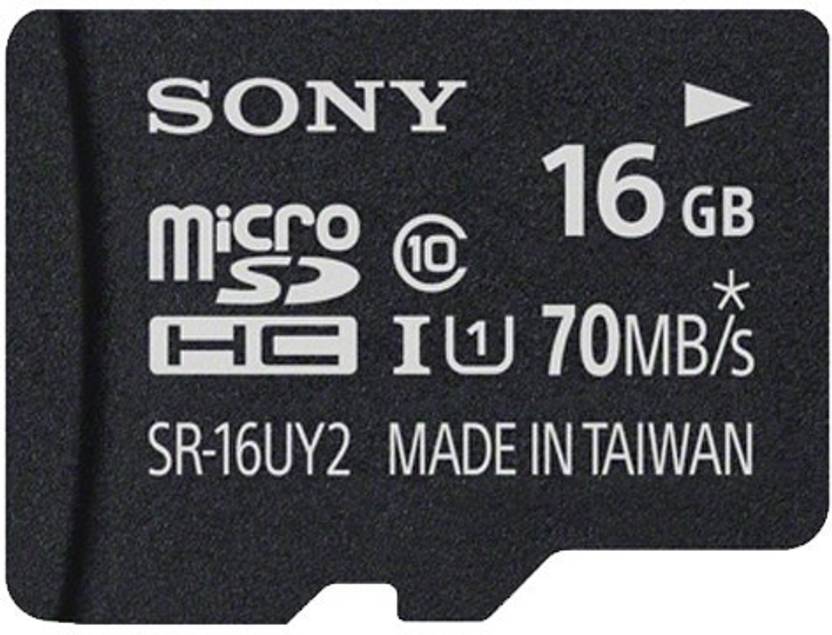 SONY 16 GB MicroSDHC Class 10 70 MB/s Memory Card - SONY : Flipkart.com