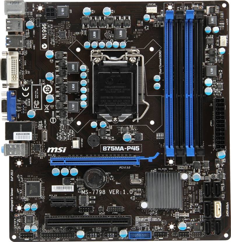 MSI B75MA-P45 LGA 1155Socket Micro-ATX Intel B75 Chipset DDR3 ...