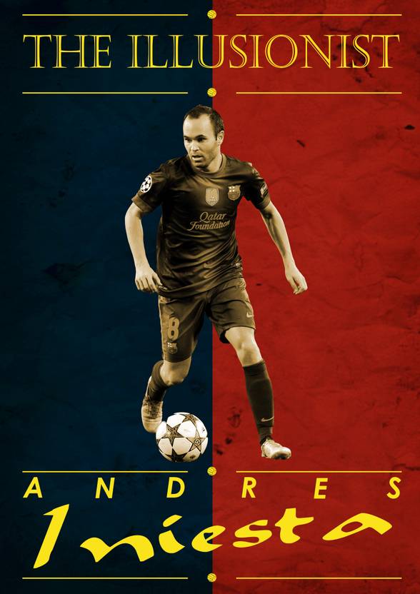 Andres Iniesta Poster Paper Print - Sports, Gaming, Pop Art ...