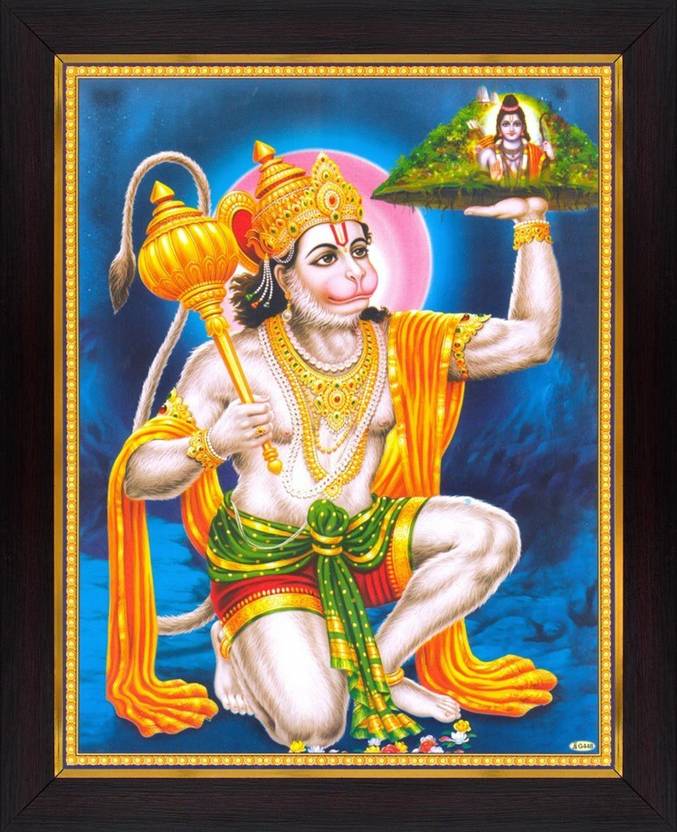 Lord Hanuman Carrying Sanjivani / Hanumanji Poster Paper Print - Art ...