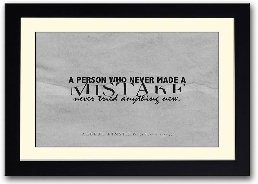 Albert Einstein Mistake Quote Fine Art Print - Quotes & Motivation ...