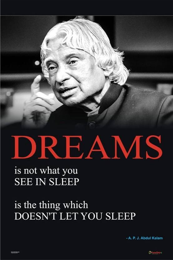 Posterindya Apj Abdul Kalam Posters 01 Paper Print - Quotes ...