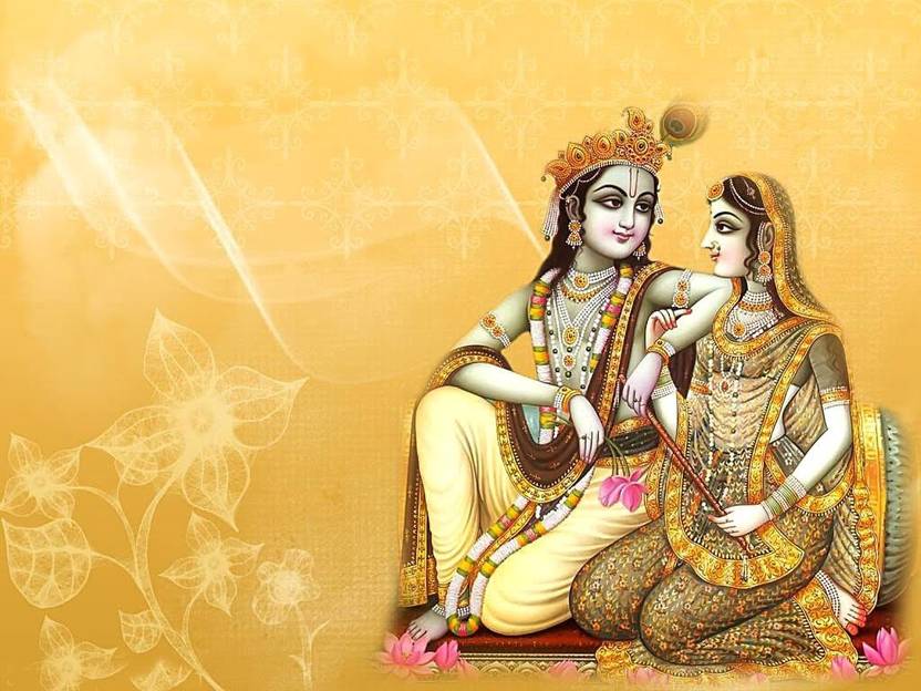 Lord Shree Radhe Krishna Beautiful Poster Paper Print - Religious ...