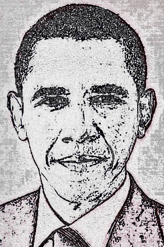 Barack Obama - Sketch Paper Print - Personalities posters in India ...