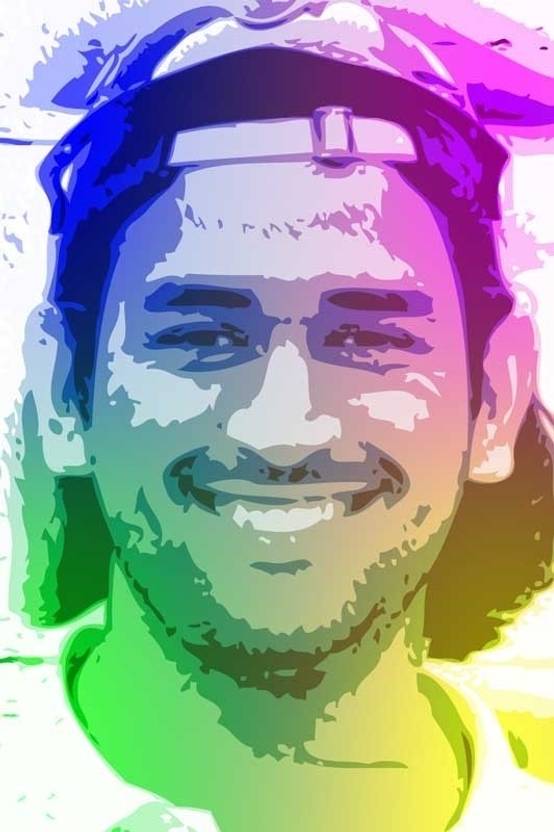 Mahendra Singh Dhoni - Smile Paper Print - Sports, Personalities ...