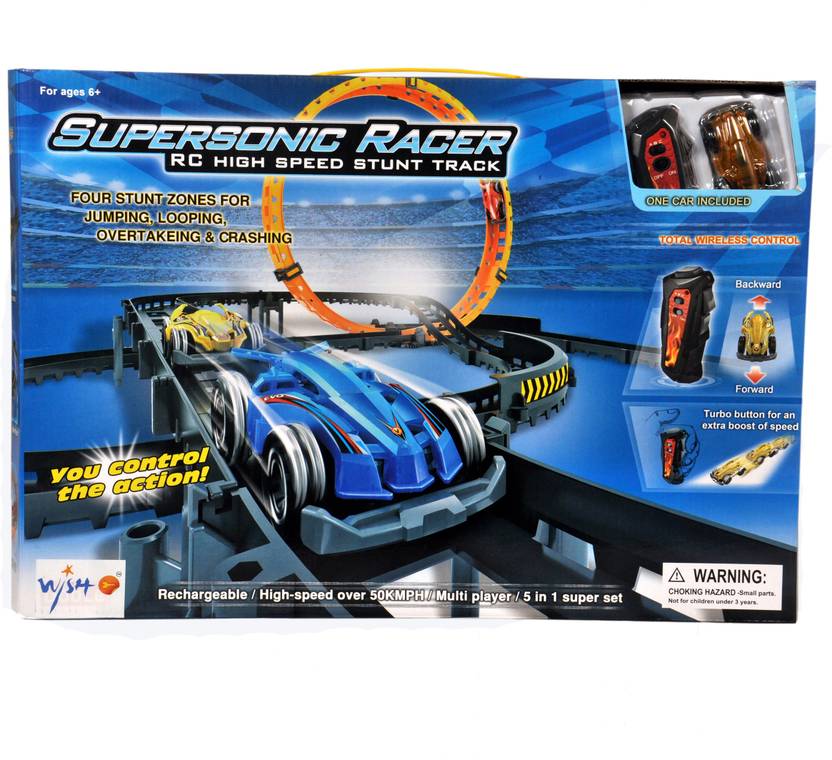 WISHKEY Supersonic Racer Remote Control High Speed Stunt Car Track ...