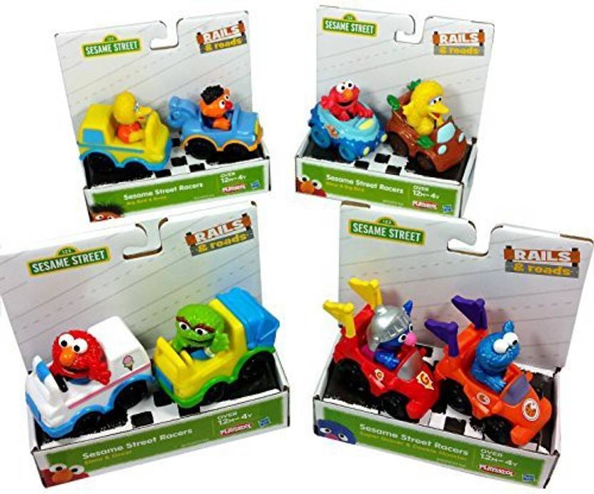 PLAYSKOOL Sesame Street Racers Rails & Roads (Set of 4) - Big Bird ...
