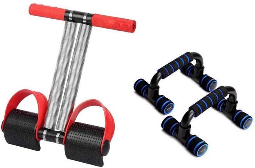VUVAIL Tummy Trimmer Double Spring Red| Push Up Bar Stand| Combo Set ...