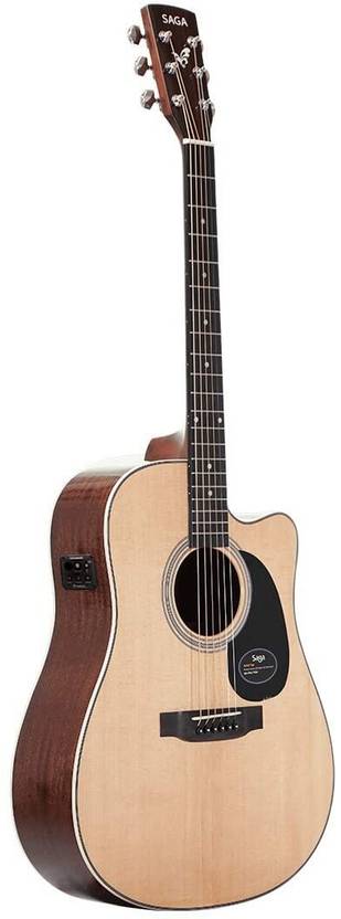 saga SF700CE Pro Dreadnought Electro Acoustic Cutaway Guitar With ...