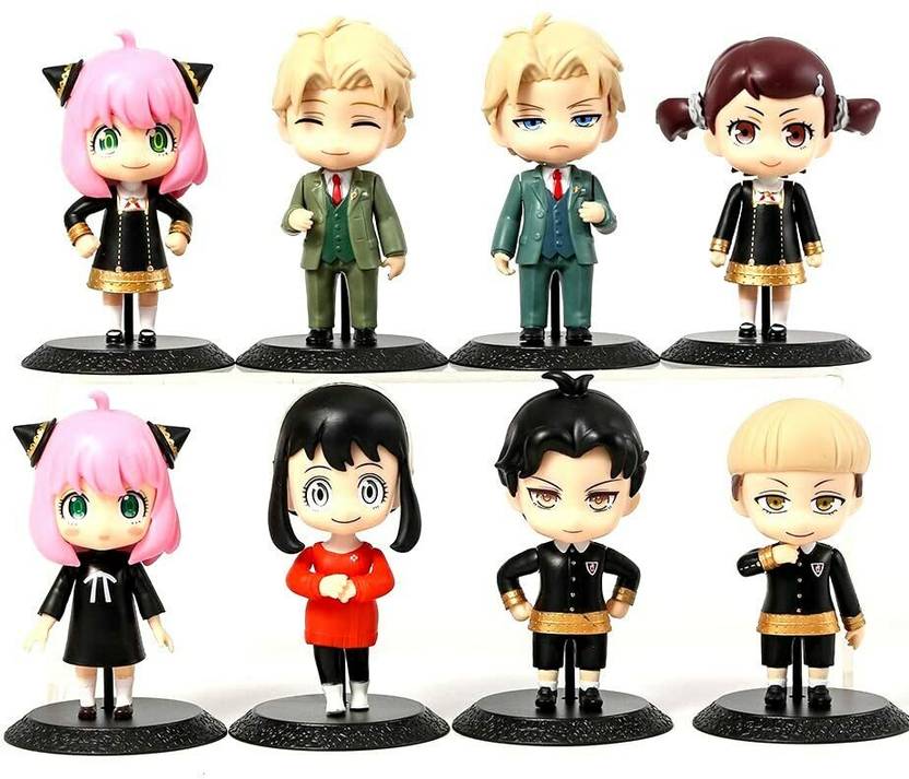 RVM Toys Anime Set of 8 Spy X Family Figures 10-11 cm Toy for Car ...