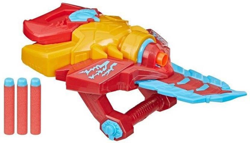 MARVEL Nerf Mech Strike Monster Hunters Iron Man Monster Blast Blade ...