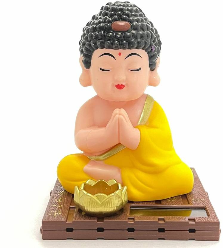 Mubco Little Monk Solar Powered Head Shaking | Car Home Decoration ...