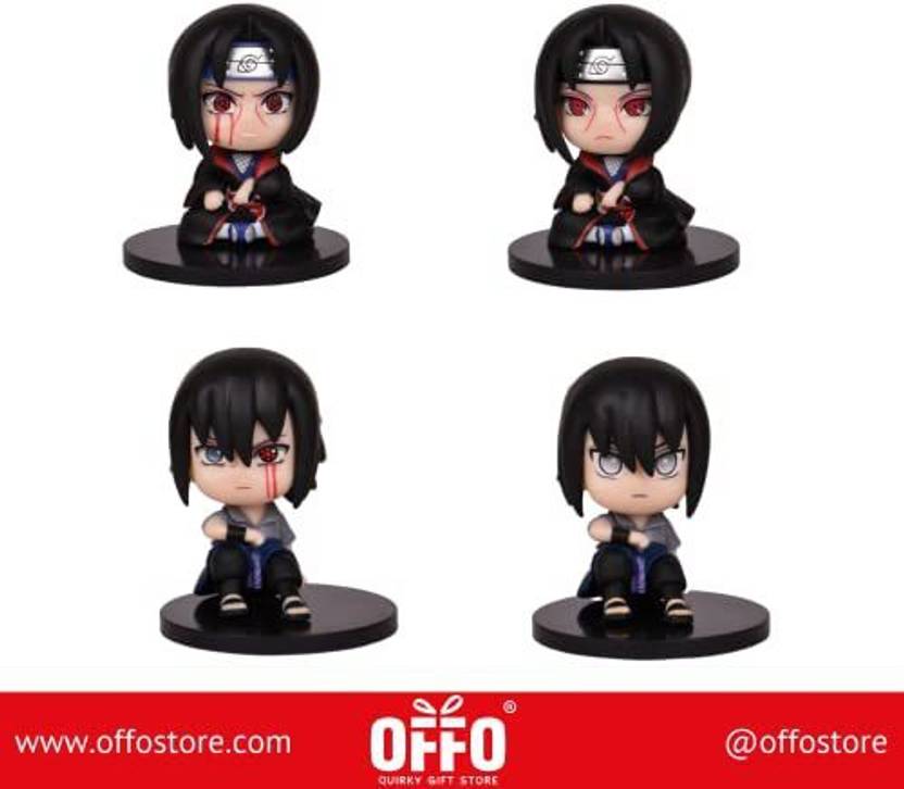 OFFO Naruto Anime Uchiha Set of 4 Collectibles For Office Desk and ...