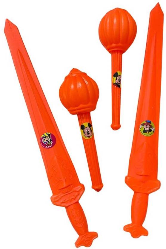 Banke Ji Plastic Hanuman Gada & Sword Toys for Kids/Hand Weapon Role ...