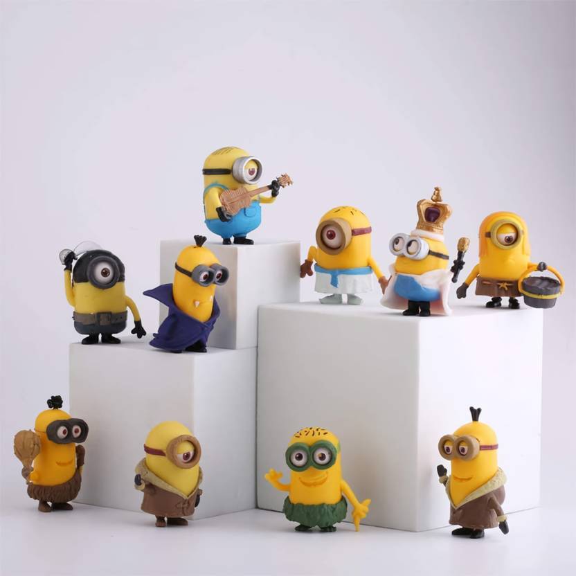 GT Gala Time Minions Action Figure Collectible Set 10 Cartoon Character ...