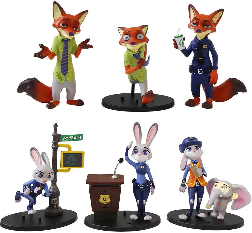 RVM Toys Zootopia Action Figure Set Nick Wilde Judy Hopps Collectible ...