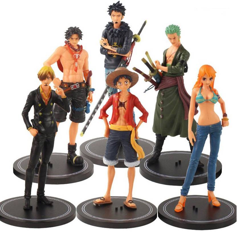 RVM Toys Anime Big Set of 6 One Piece Figures 19 cm Toy for Car ...