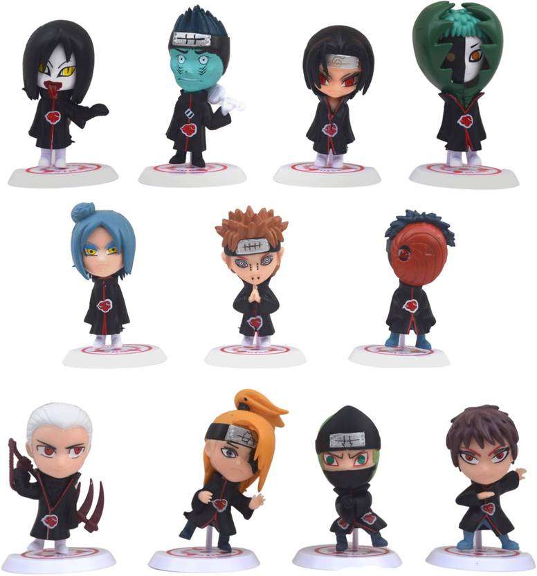 OFFO Naruto Anime Akatsuki Set of 11 Collectibles For Office Desk and ...