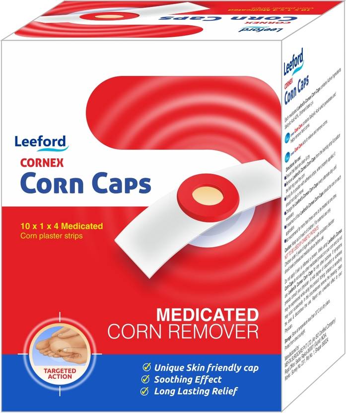 Leeford Cornex Corn Caps Medicated Corn Remover Pack of 1 (40 Strips ...